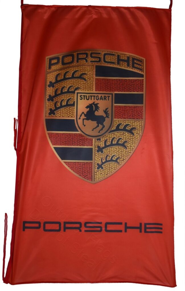 Porsche Vertical Red Flag / Banner 5 X 3 Ft (150 x 90 cm) - Flags Delivery