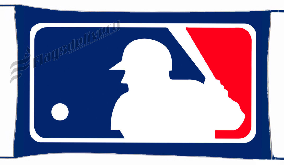 Mlb Logo Major League Baseball Landscape Flag / Banner 5 X 3 Ft (150 X ...
