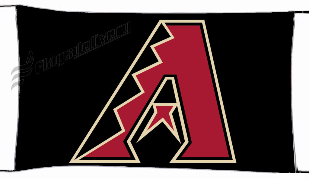 Arizona Diamondbacks Black Landscape Flag / Banner 5 X 3 Ft (150 X 90 ...
