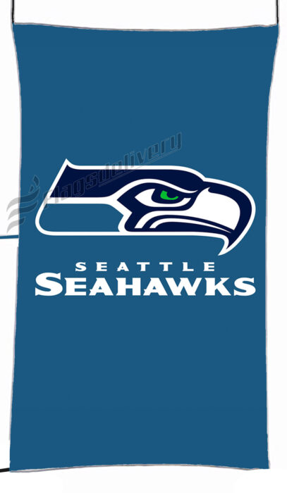 Seattle Seahawks Blue Vertical Flag / Banner 5 X 3 Ft (150 X 90 Cm ...