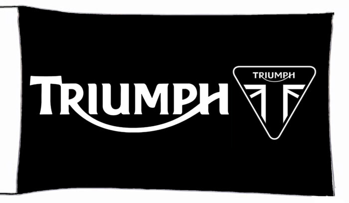 Triumph Motorcycles #02 Black Landscape Flag / Banner 5 X 3 Ft (150 x ...
