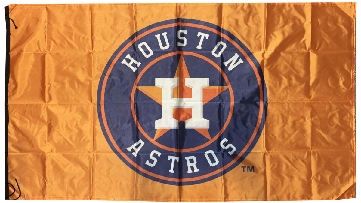 Houston Astros Orange Landscape Landscape Flag / Banner 5 X 3 Ft (150 X ...