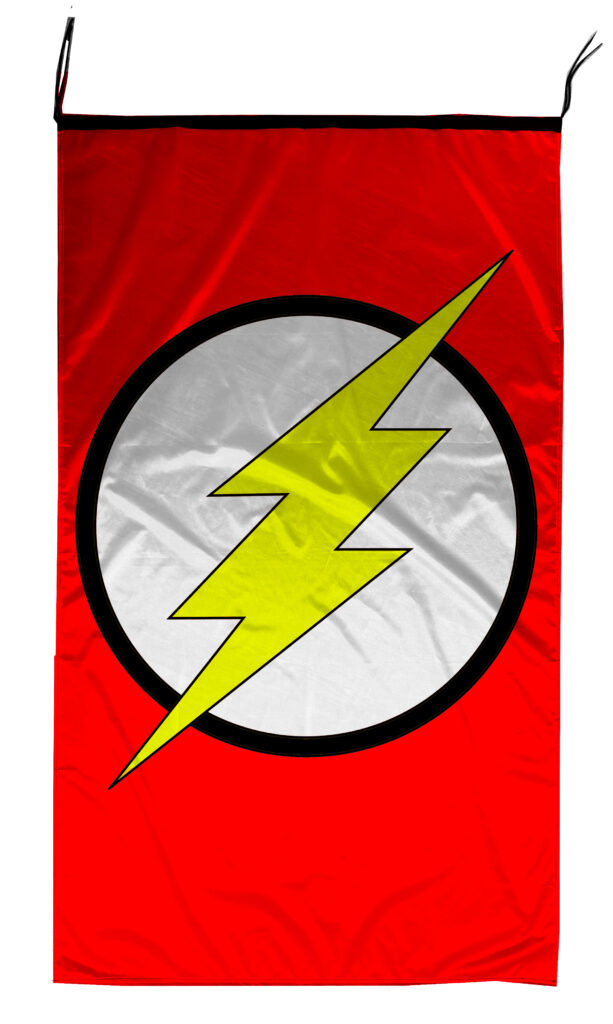 Flash Red Vertical Flag / Banner 5 X 3 Ft (150 X 90 Cm) - Flags Delivery