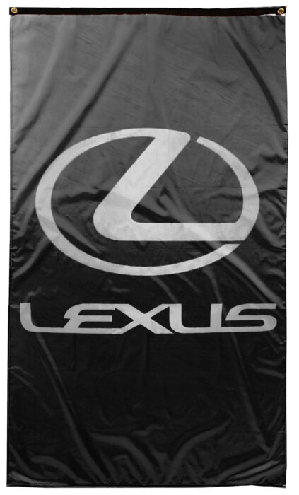 Lexus 3D Black Vertical Flag / Banner WITH EYELETS 5 X 3 Ft (150 X 90 ...