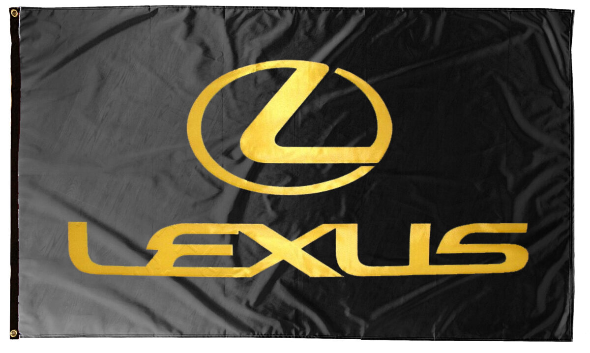 Lexus Landscape Black Flag / Banner WITH EYELETS 5 X 3 Ft (150 x 90 cm ...