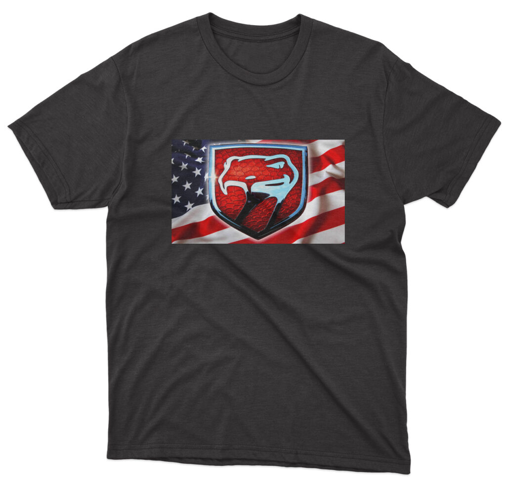 Dodge Viper ACR & USA Flag Black T-Shirt - Unisex - 100% Cotton - S | M ...